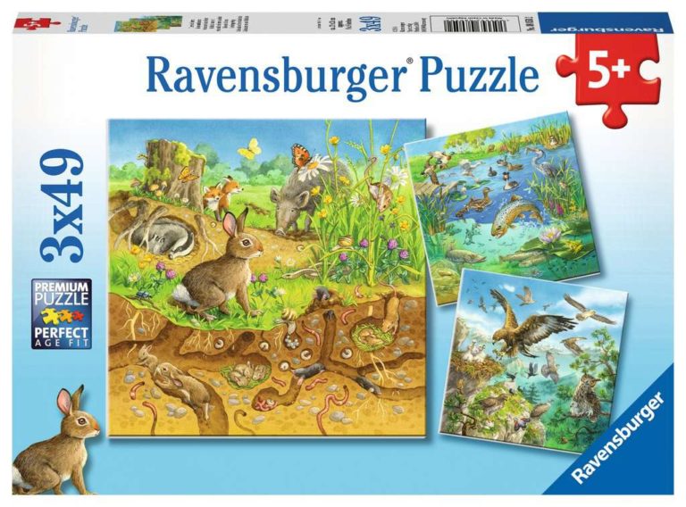 Animals in Their Habitat 3x49pc Puzzles – Geppetto's Toy Box