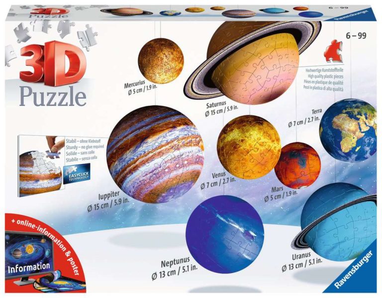 Solar System 3D Set Puzzle – Geppetto's Toy Box