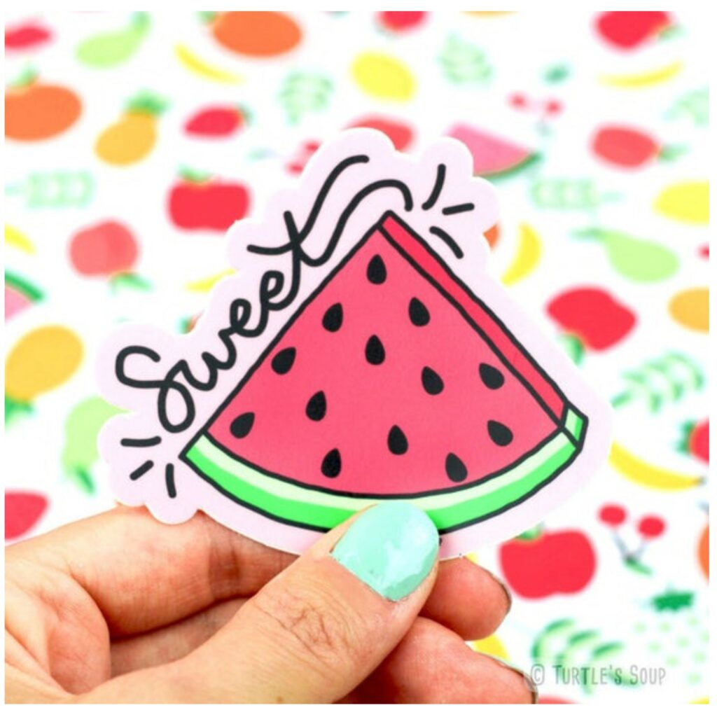 Sweet Watermelon Vinyl Sticker – Geppetto's Toy Box
