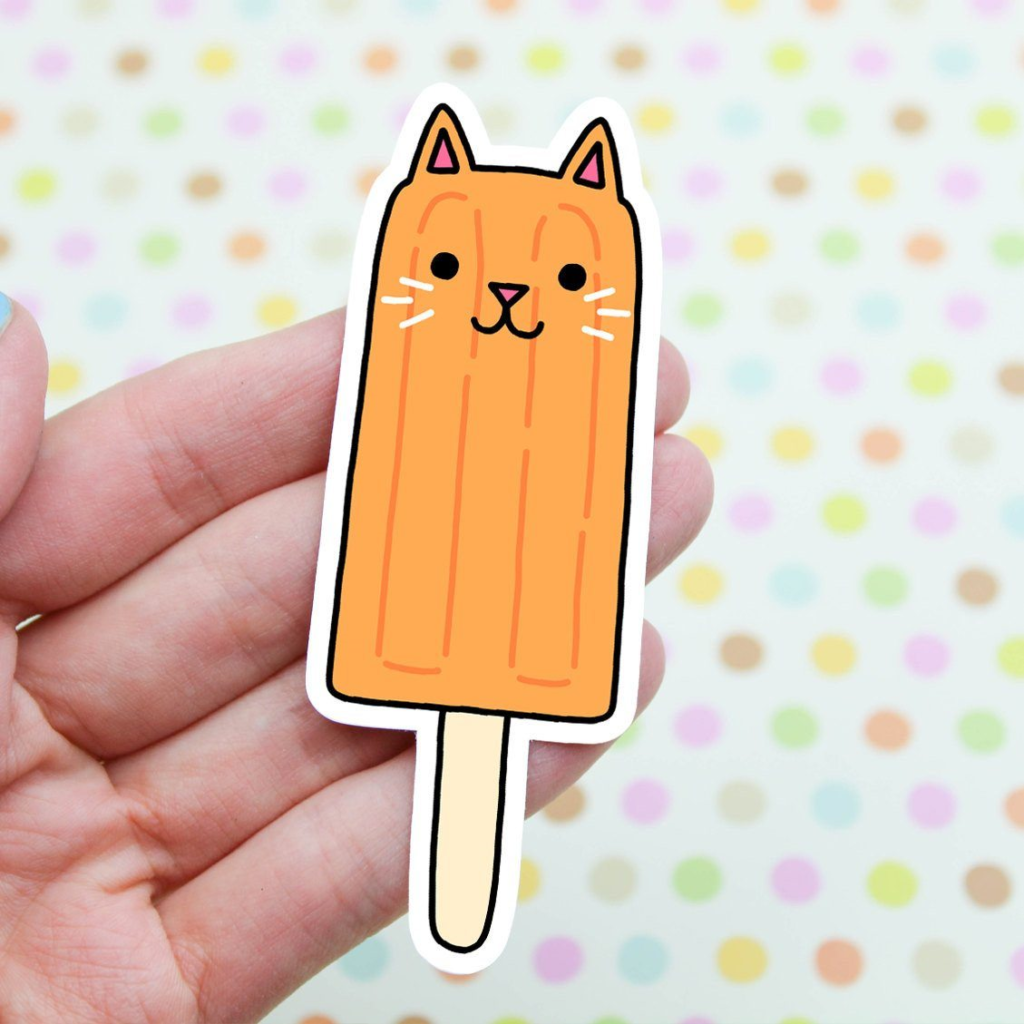 Popsicle Cat Vinyl Sticker – Geppetto's Toy Box