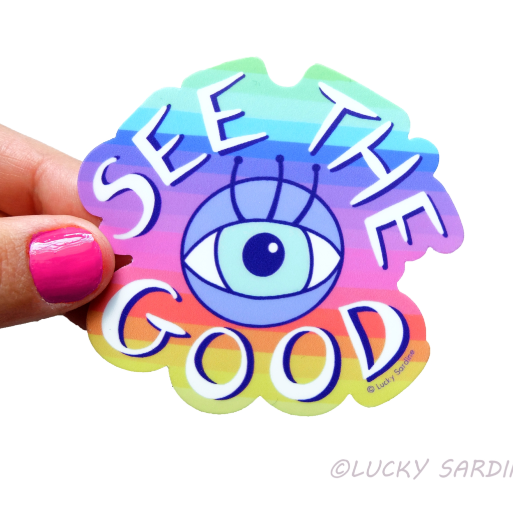 See the Good Rainbow Eye Vinyl Sticker – Geppetto's Toy Box