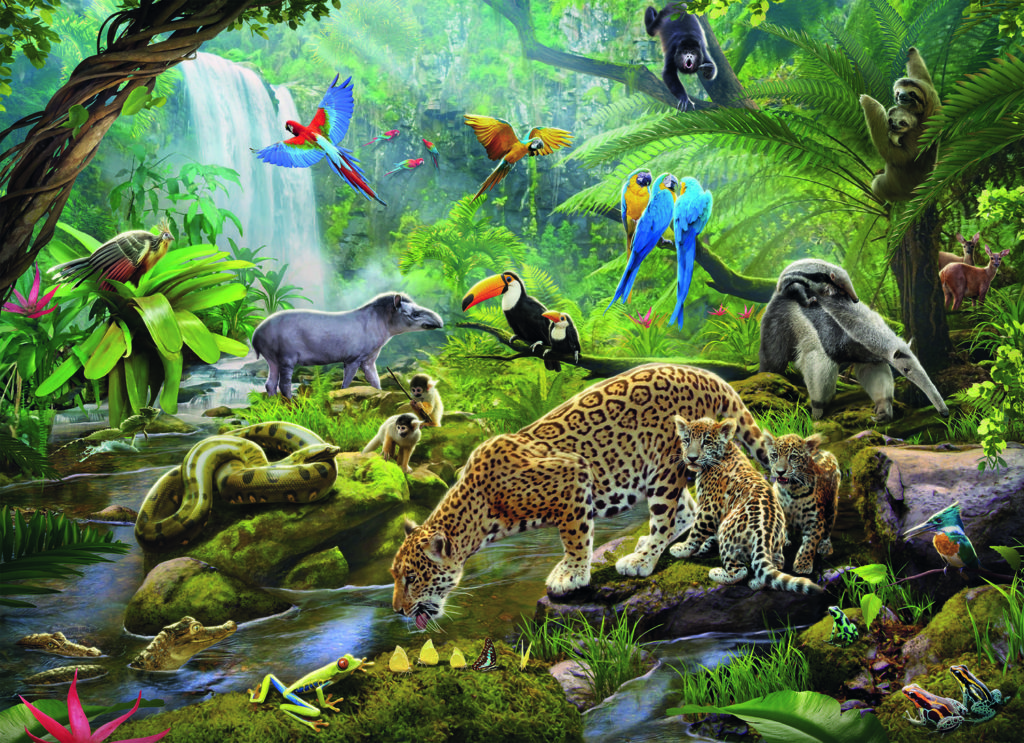 Rainforest Animals Puzzle (60pc) – Geppetto's Toy Box